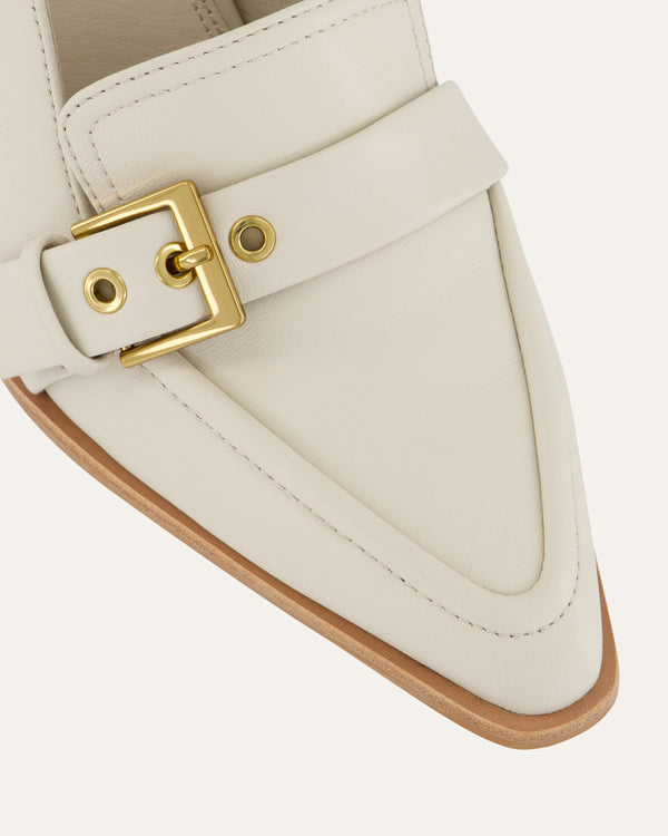 CODIE HIGH HEELS OFF WHITE LEATHER - Jo Mercer