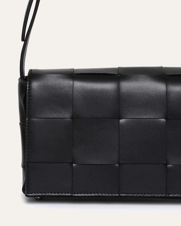 HONEY CROSS BODY BAG BLACK LEATHER - Jo Mercer