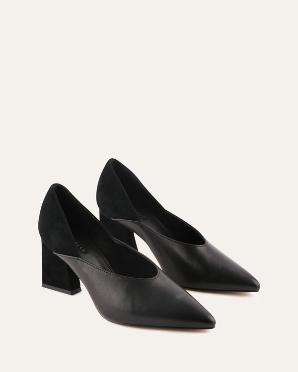 HUGO MID HEELS BLACK MULTI - Jo Mercer