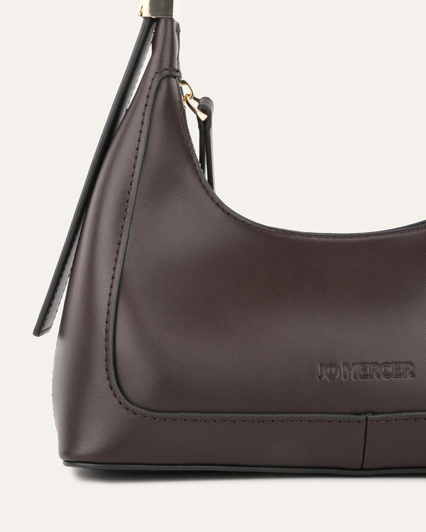 ISABEL SHOULDER BAG ESPRESSO LEATHER - Jo Mercer