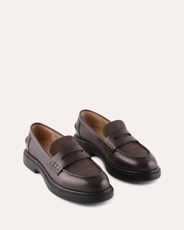 JARVIS LOAFERS BITTER CHOC MULTI - Jo Mercer