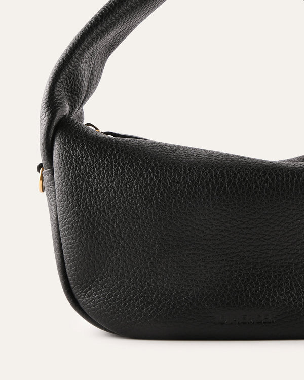 MOLLY CROSSBODY BAG BLACK LEATHER - Jo Mercer