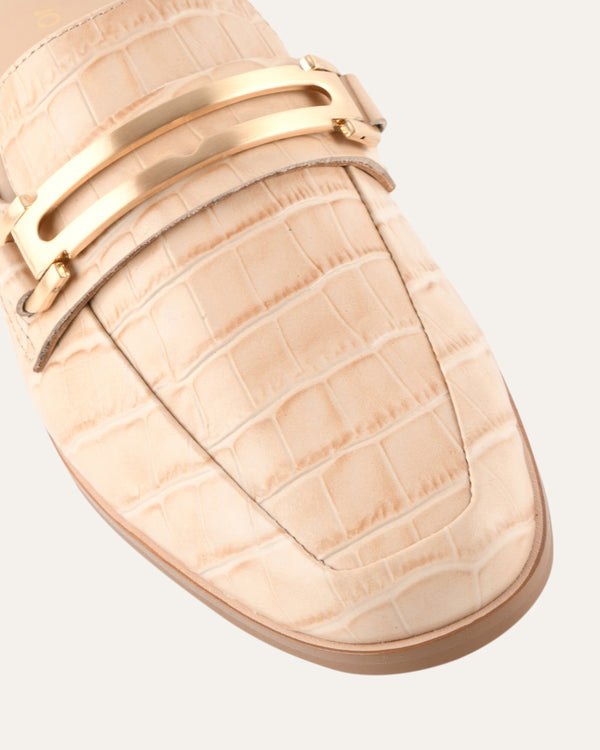 RANDY LOAFERS BEIGE CROC - Jo Mercer