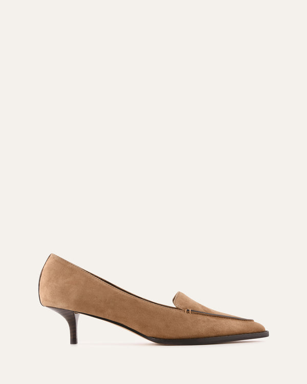 RUTH LOW HEELS BISCUIT SUEDE - Jo Mercer